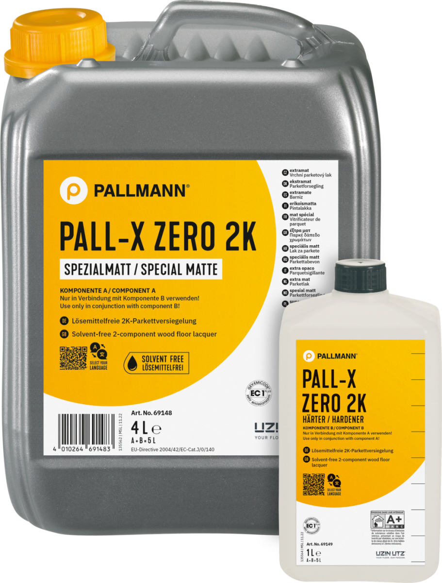 Pallmann Pall-X Zero 2K (2x 5 Liter) Lösemittelfreie 2K-Parkettversie ...